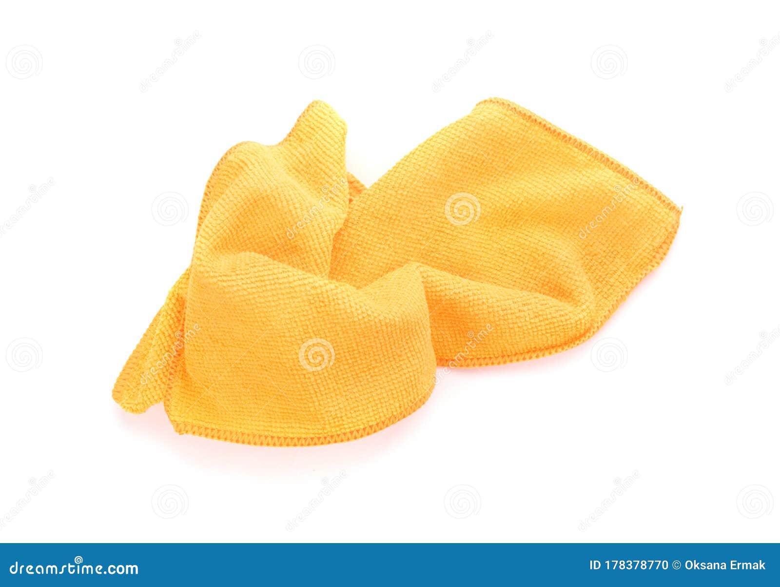 Orange Microfiber Cleaning Cloth Isolated on White Background Stock ...