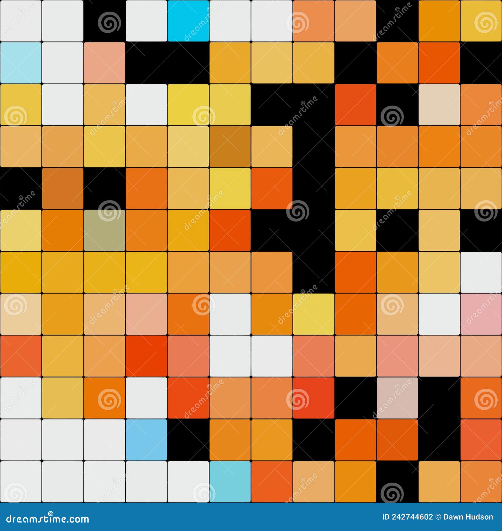 Orange Minimalist Checkered Geometric Pattern Stock Vector ...