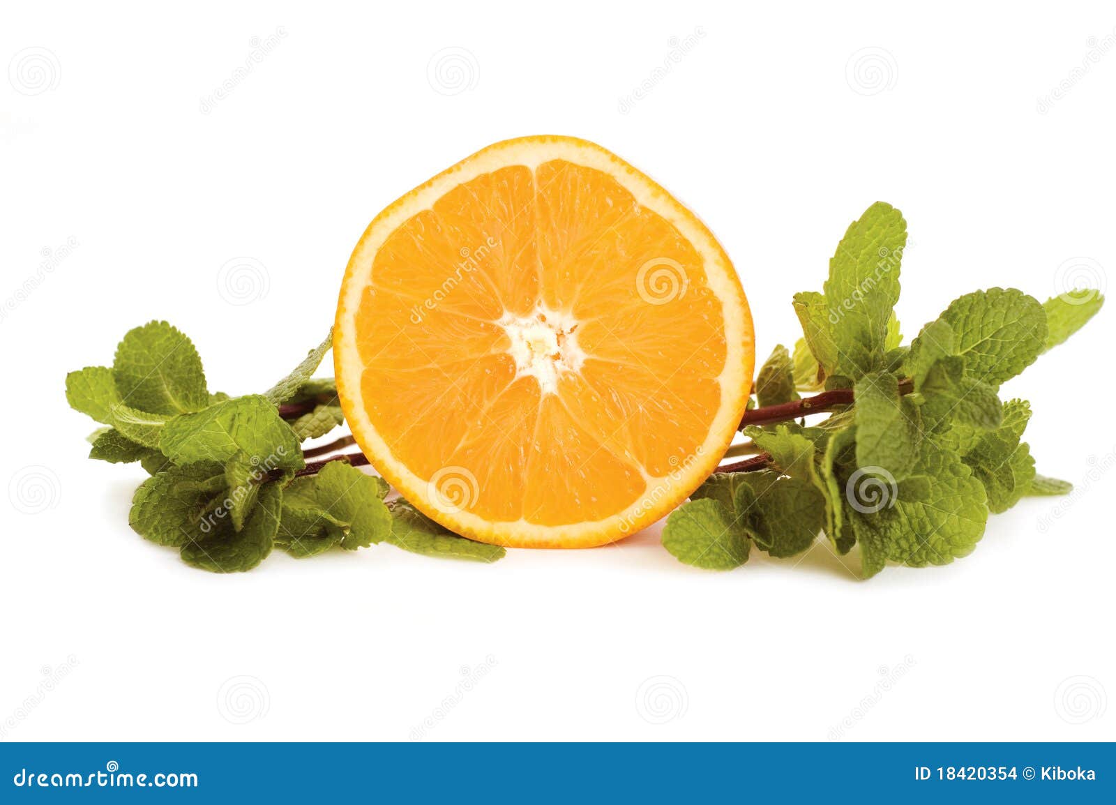 Orange and mint stock photo. Image of isolated, healthy - 18420354