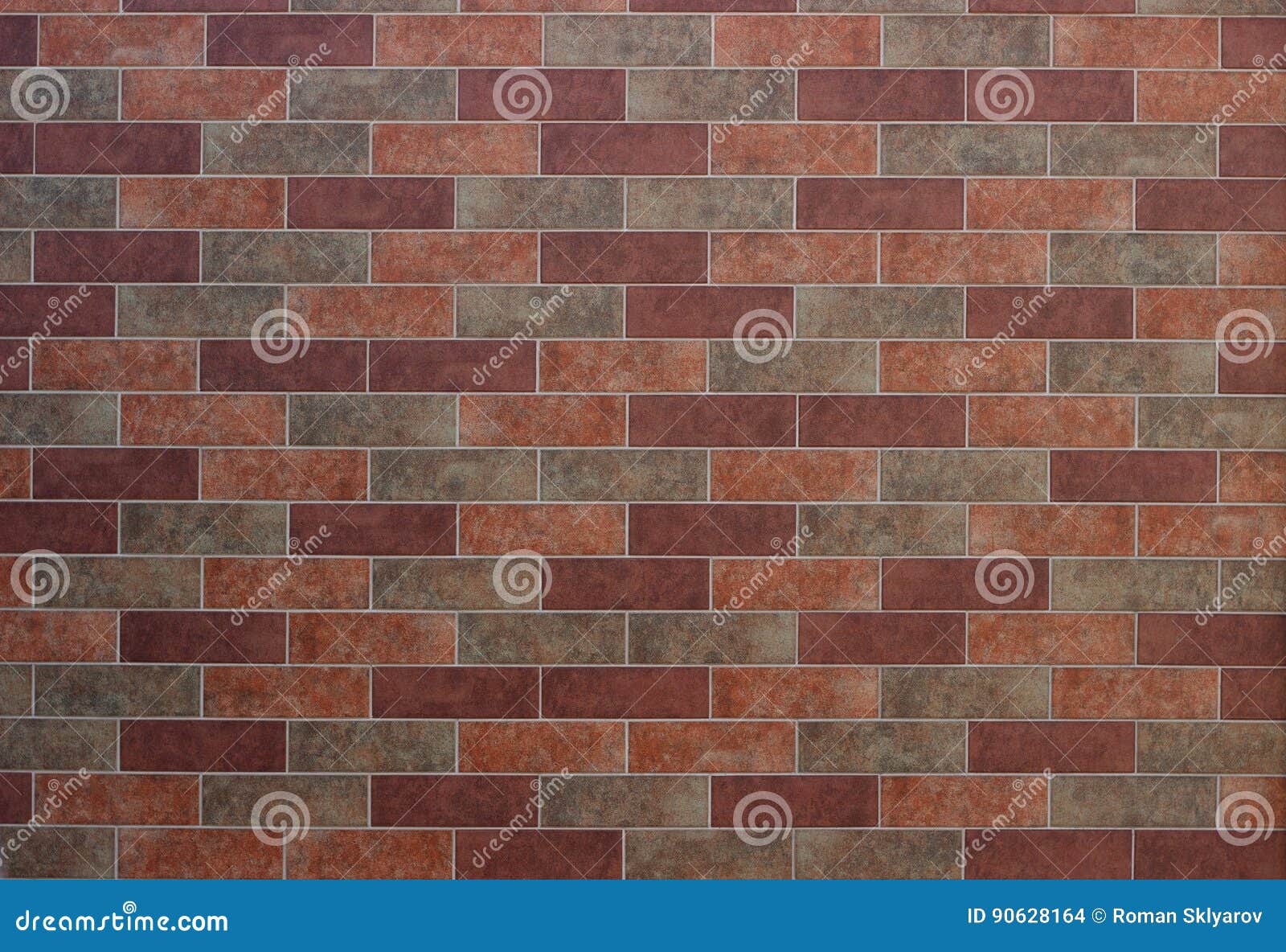 Orange Mixed Color Brick Wall Background Stock Photo - Image of ...