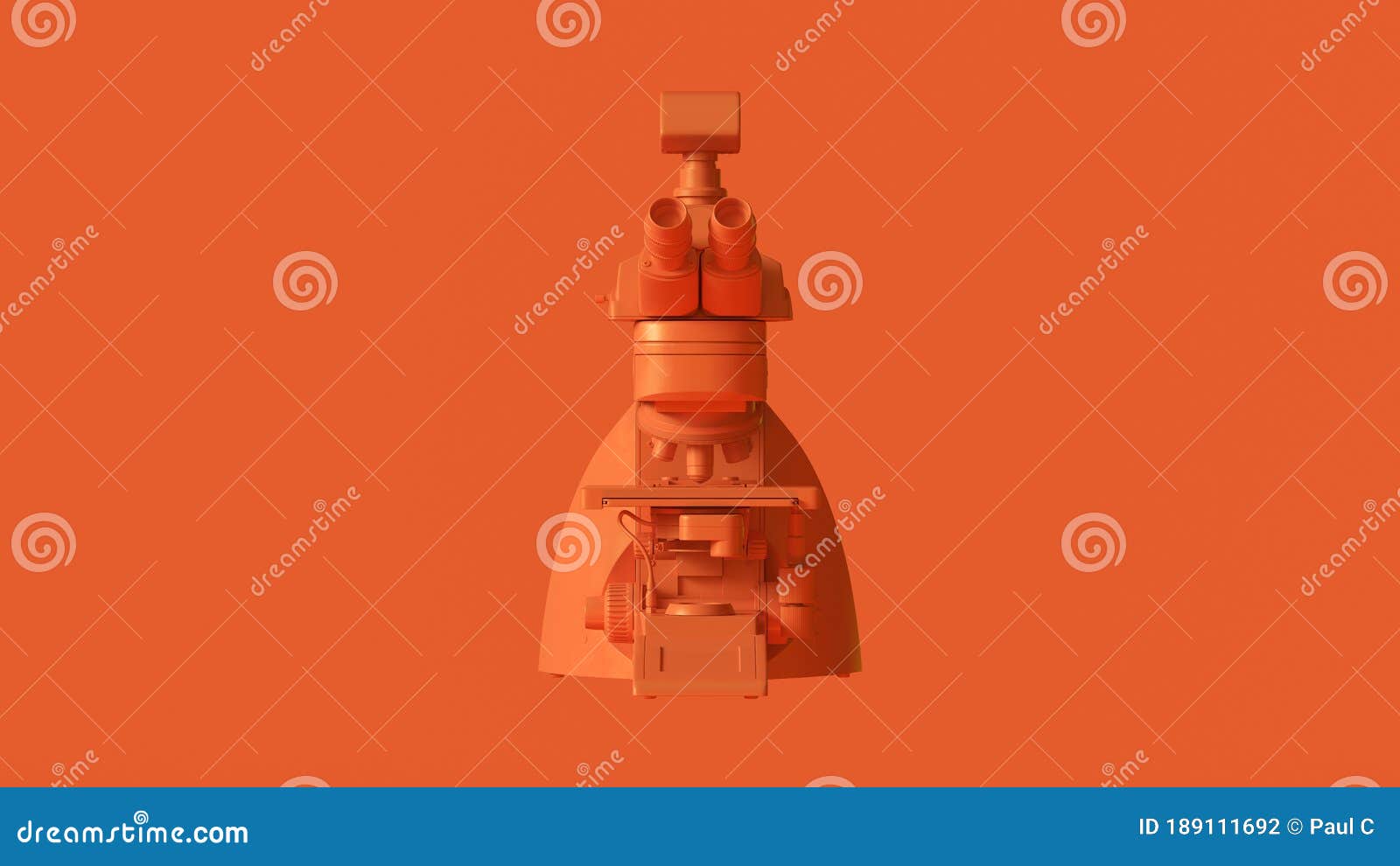 Orange Modern Digital Microscope Stock Illustration - Illustration of ...