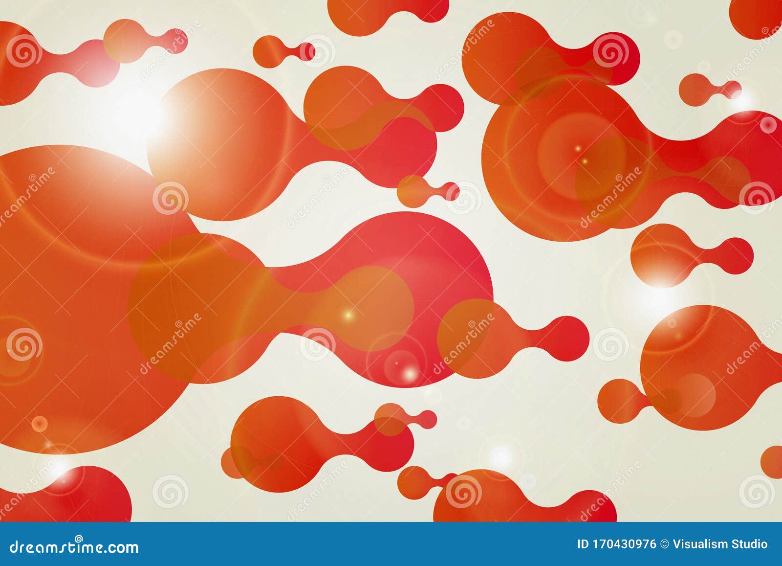 Orange Modern Drop Medical Technology Background Pattern with Various ...