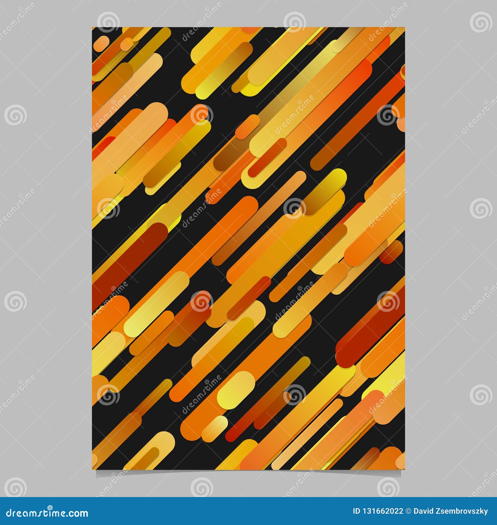 Orange Modern Flyer Background Tempate - Vector Stationery Design Stock ...