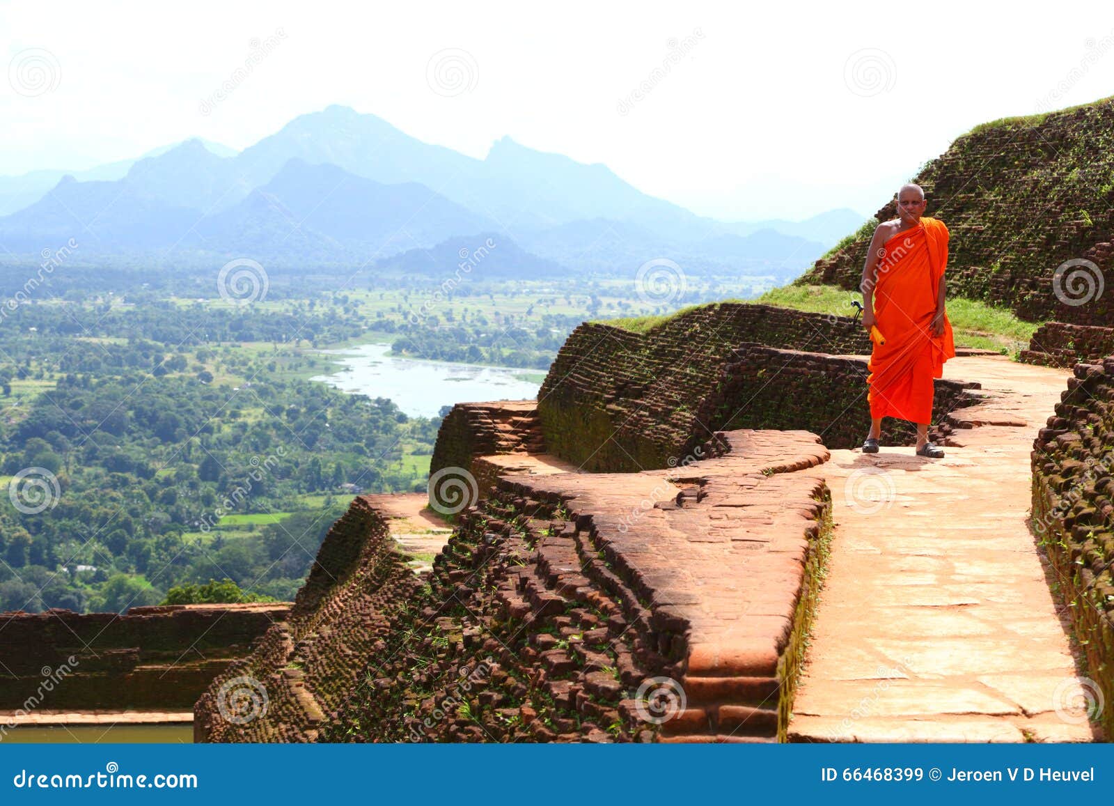 Orange Monk editorial stock image. Image of brick, ruins - 66468399