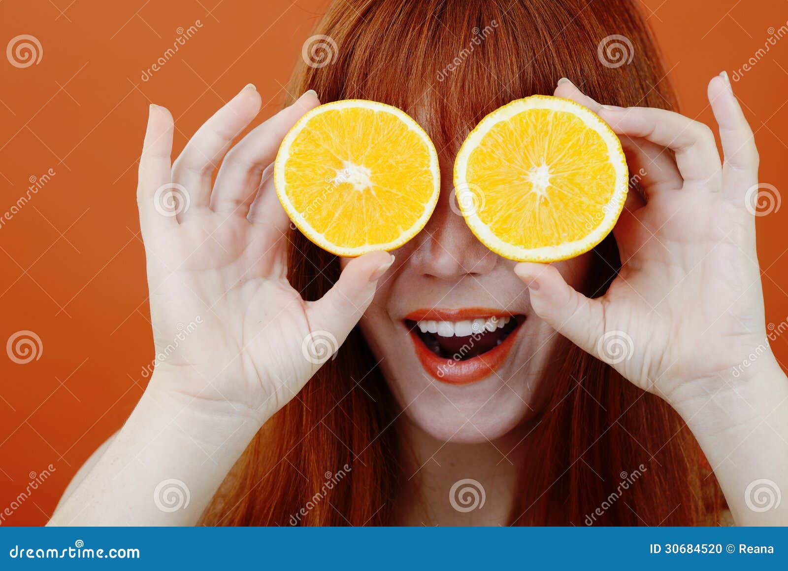 Orange mood stock photo. Image of face, lady, alluring - 30684520