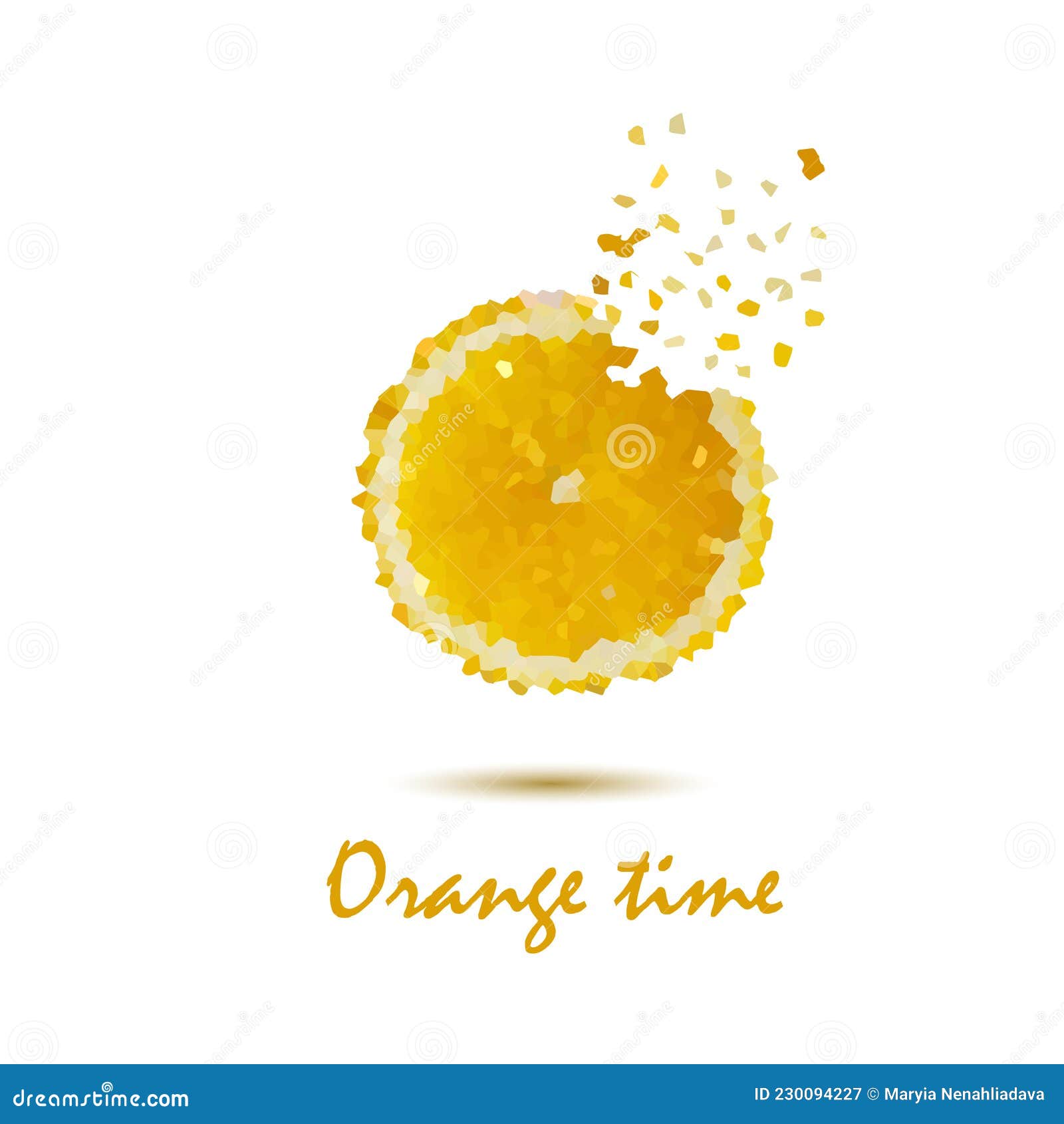 Orange is a Mosaic of Pieces. Vector Illustration Stock Vector ...