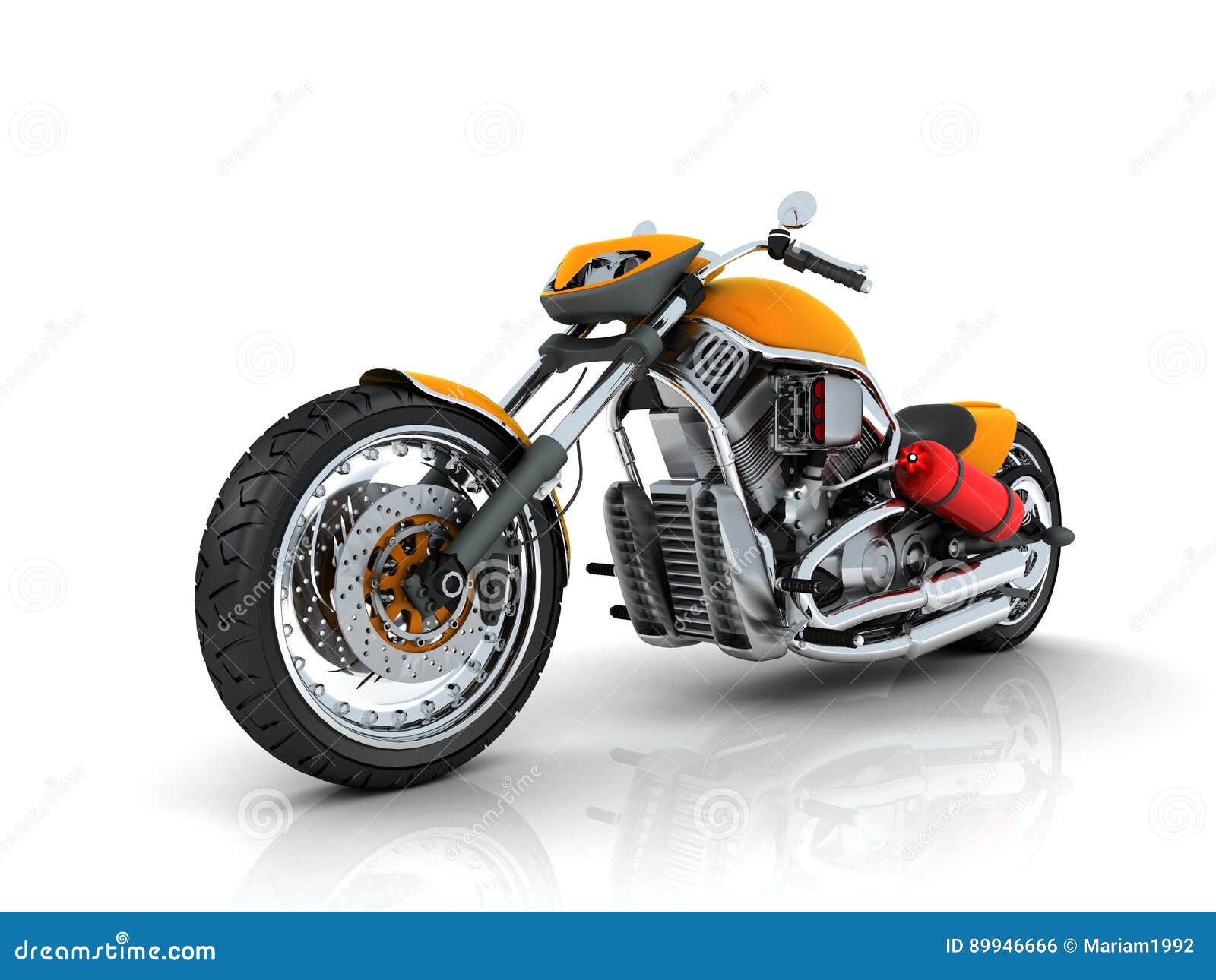 Orange motorcycle stock illustration. Illustration of movement - 89946666