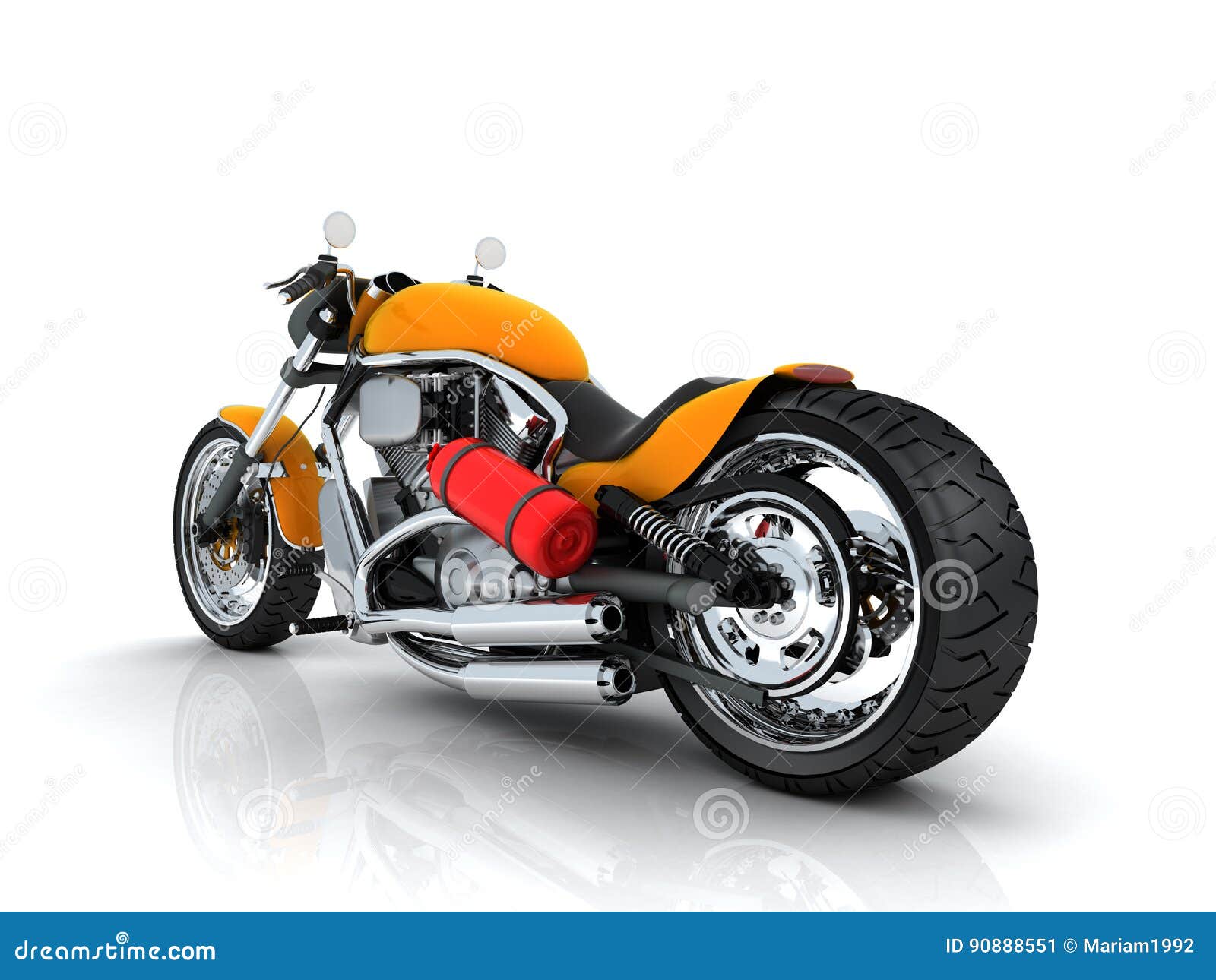 Orange motorcycle stock illustration. Illustration of adrenaline - 90888551