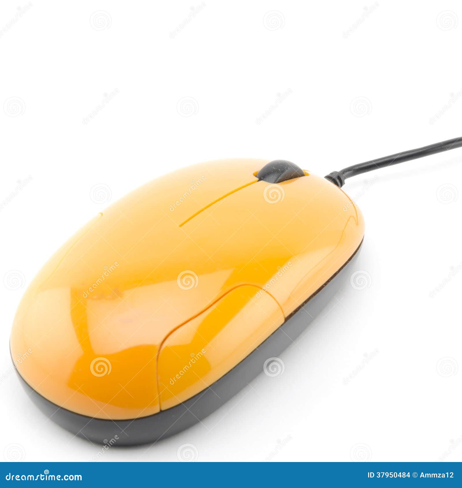 Orange Mouse Isolated on White Stock Photo - Image of keyboard, click ...