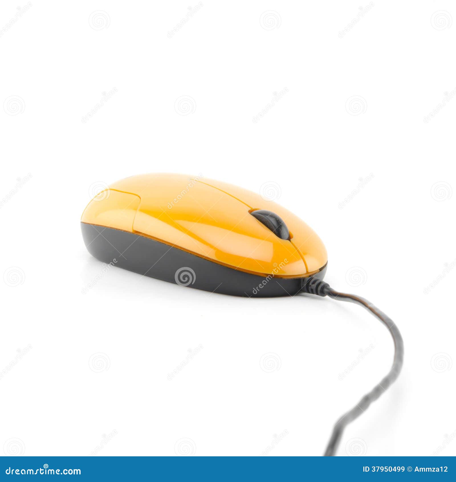 Orange mouse on white stock image. Image of button, computer - 37950499