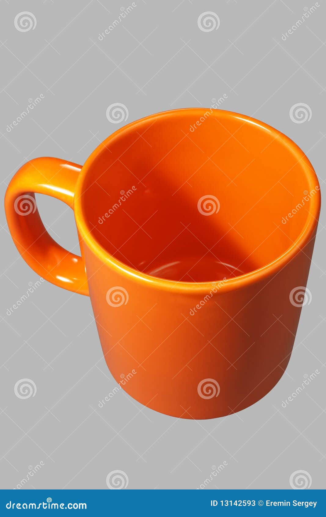 Orange mug one stock image. Image of morning, ceramic - 13142593