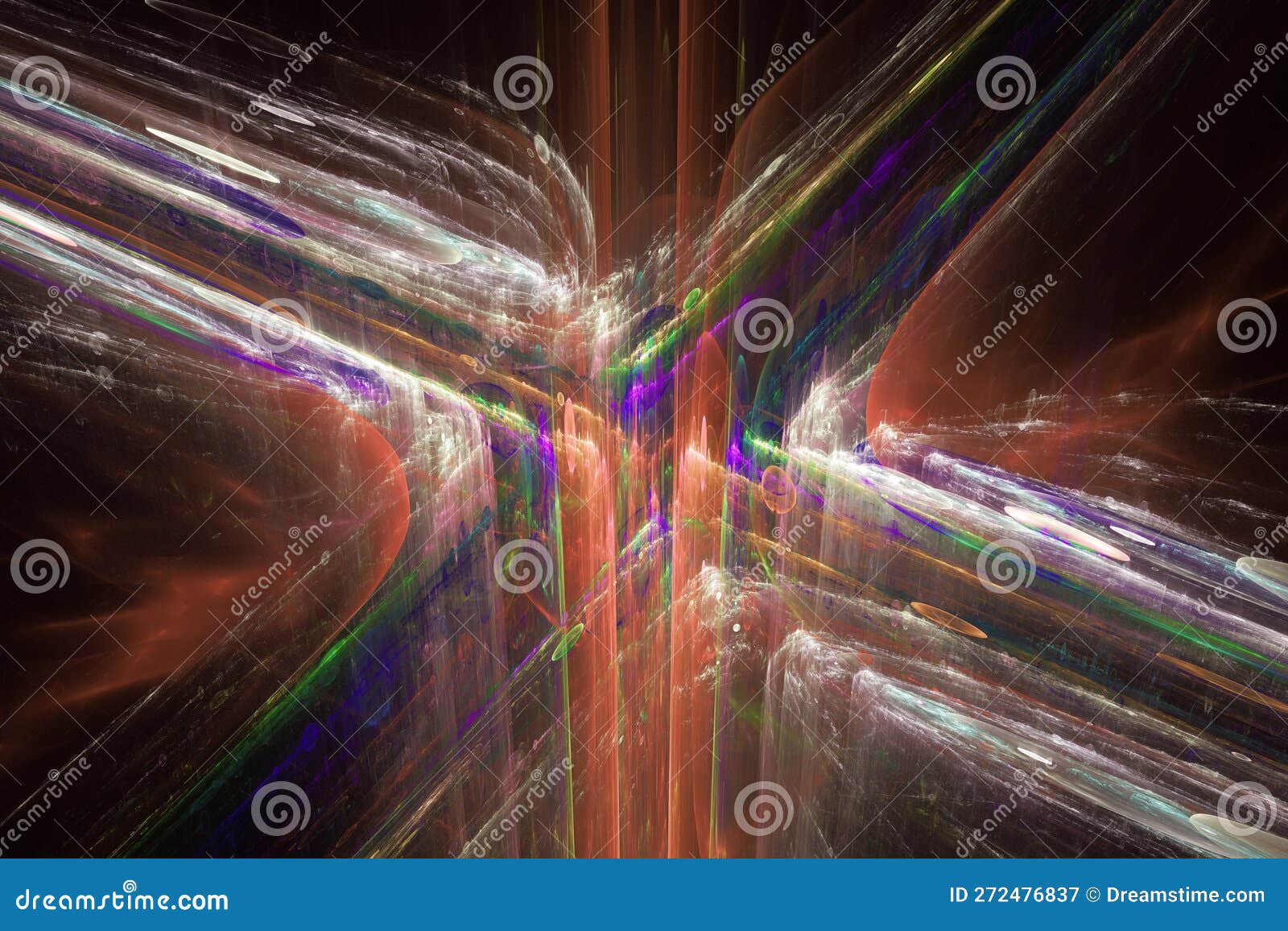 Orange Multi-colored Pattern of Crooked Corner Shapes on a Black ...