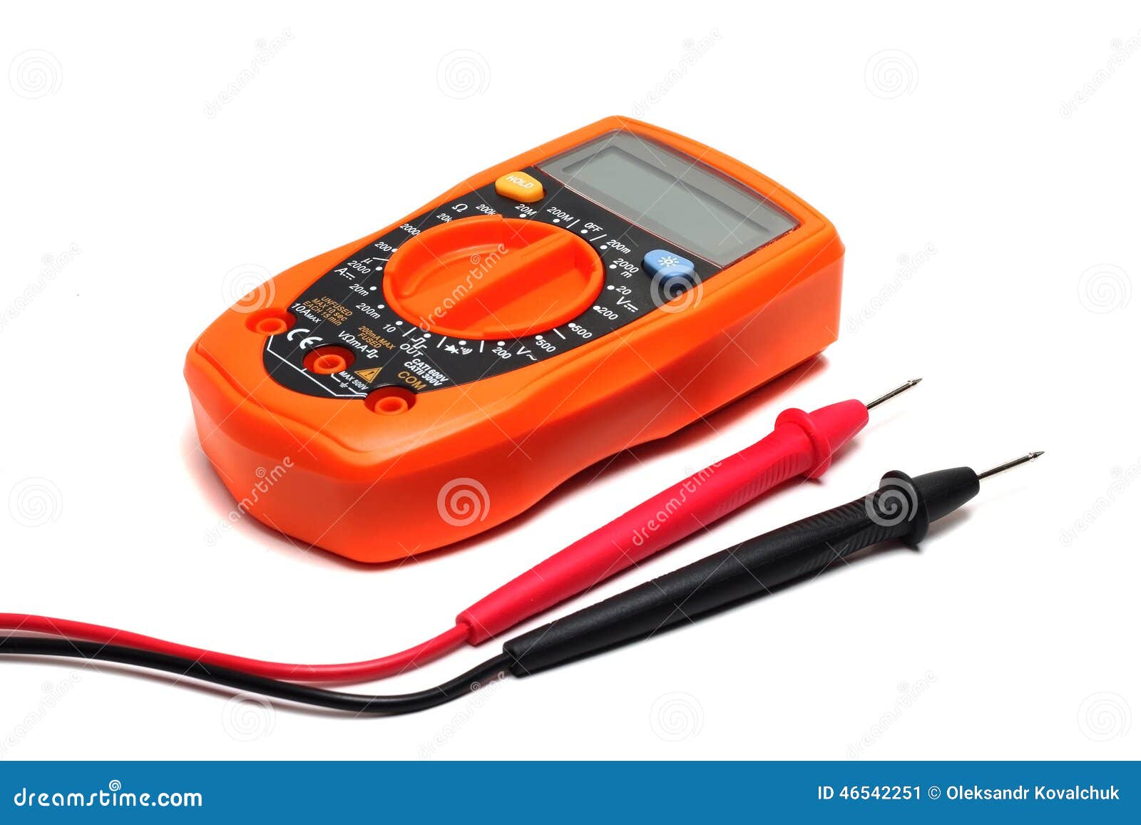 Orange multimeter stock image. Image of tester, accuracy - 46542251