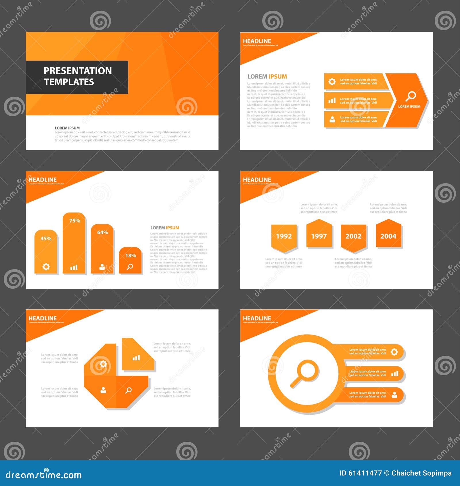 Orange Multipurpose Infographic Elements and Icon Presentation Template ...