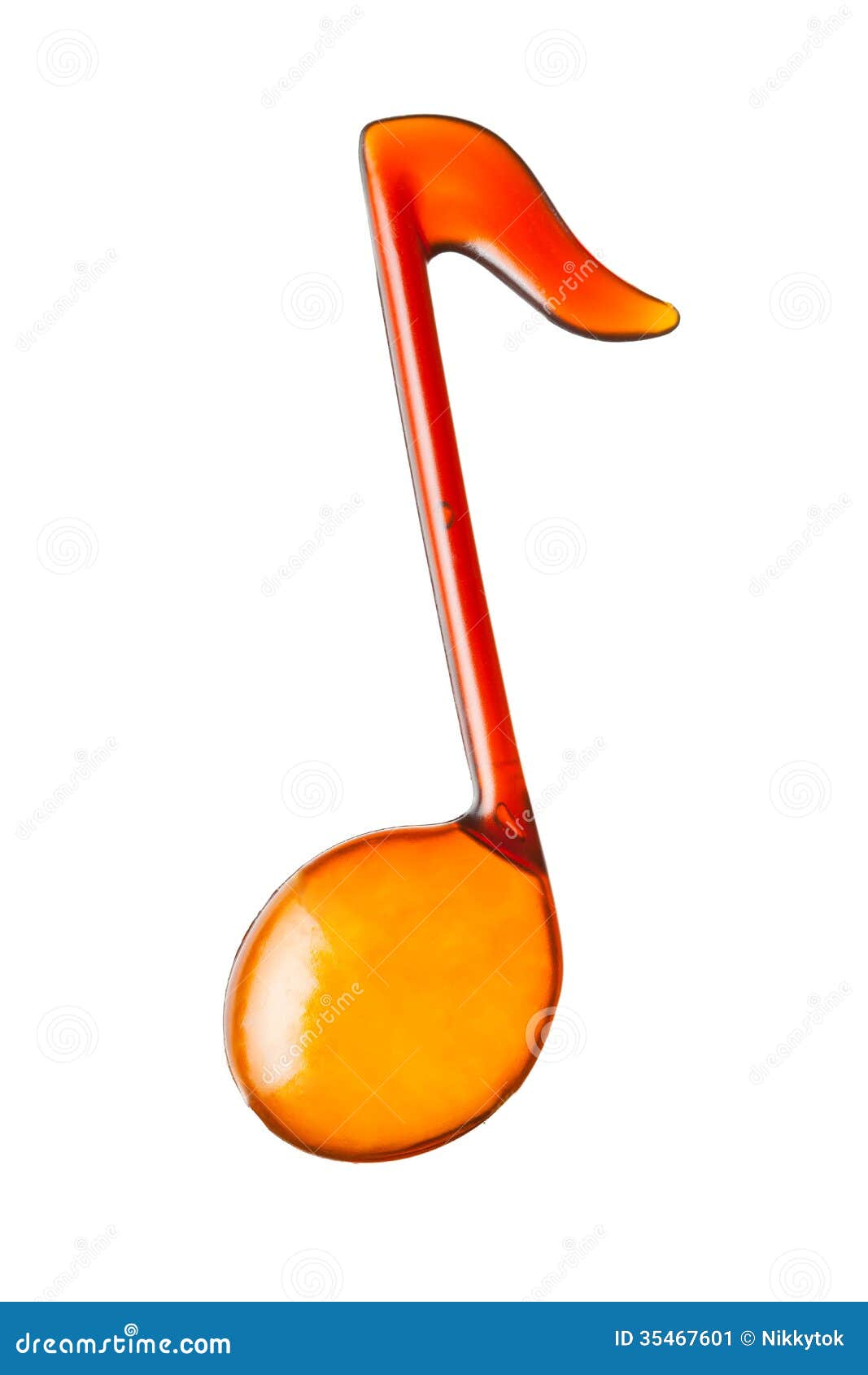 Orange music note shape stock image. Image of isolated - 35467601