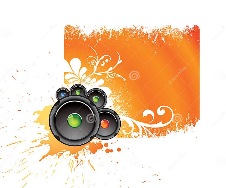 Orange musical banner stock vector. Illustration of modern - 5642558