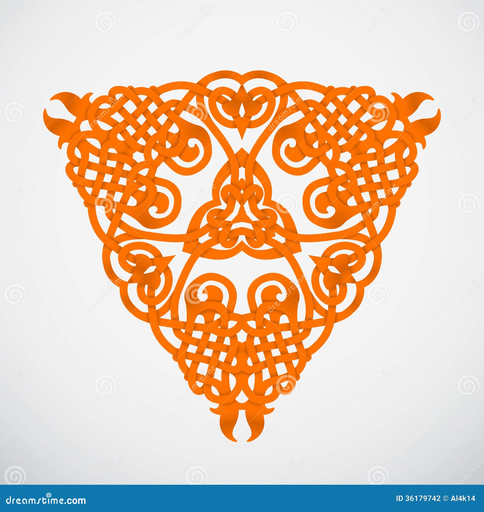 Orange Native Triangle Ornament Stock Vector - Illustration of celtic ...