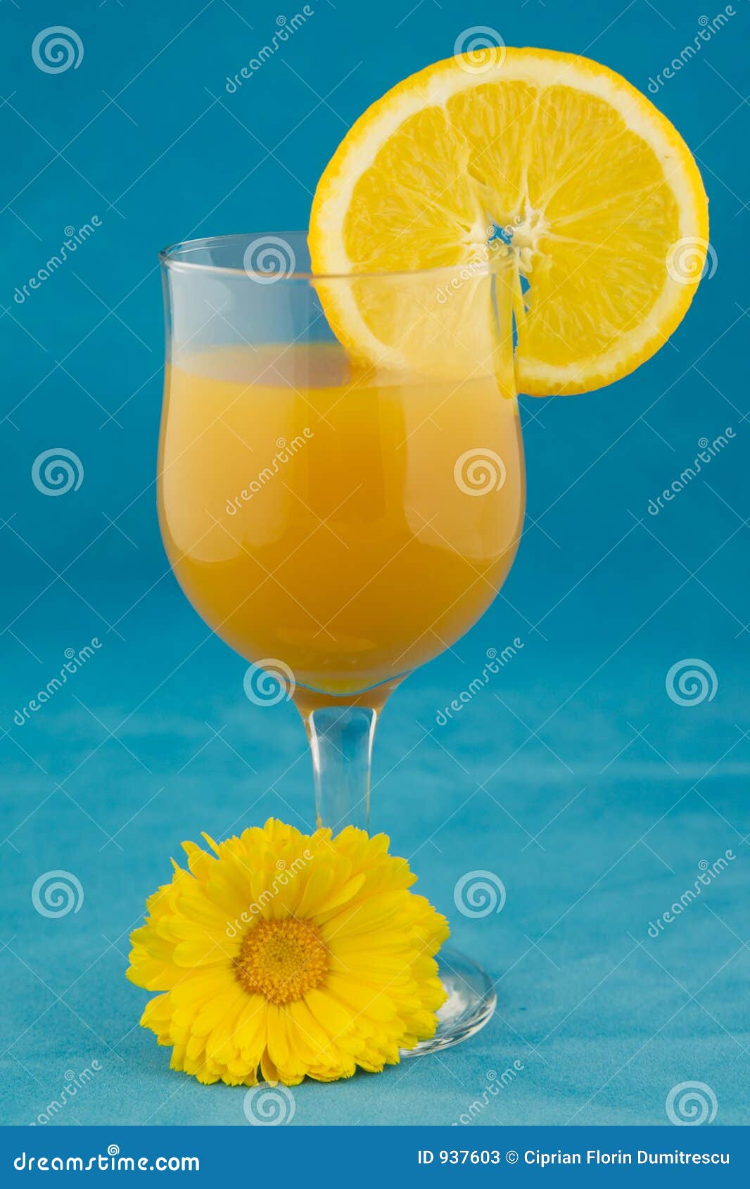 Orange nectar on blue stock image. Image of nectar, food - 937603