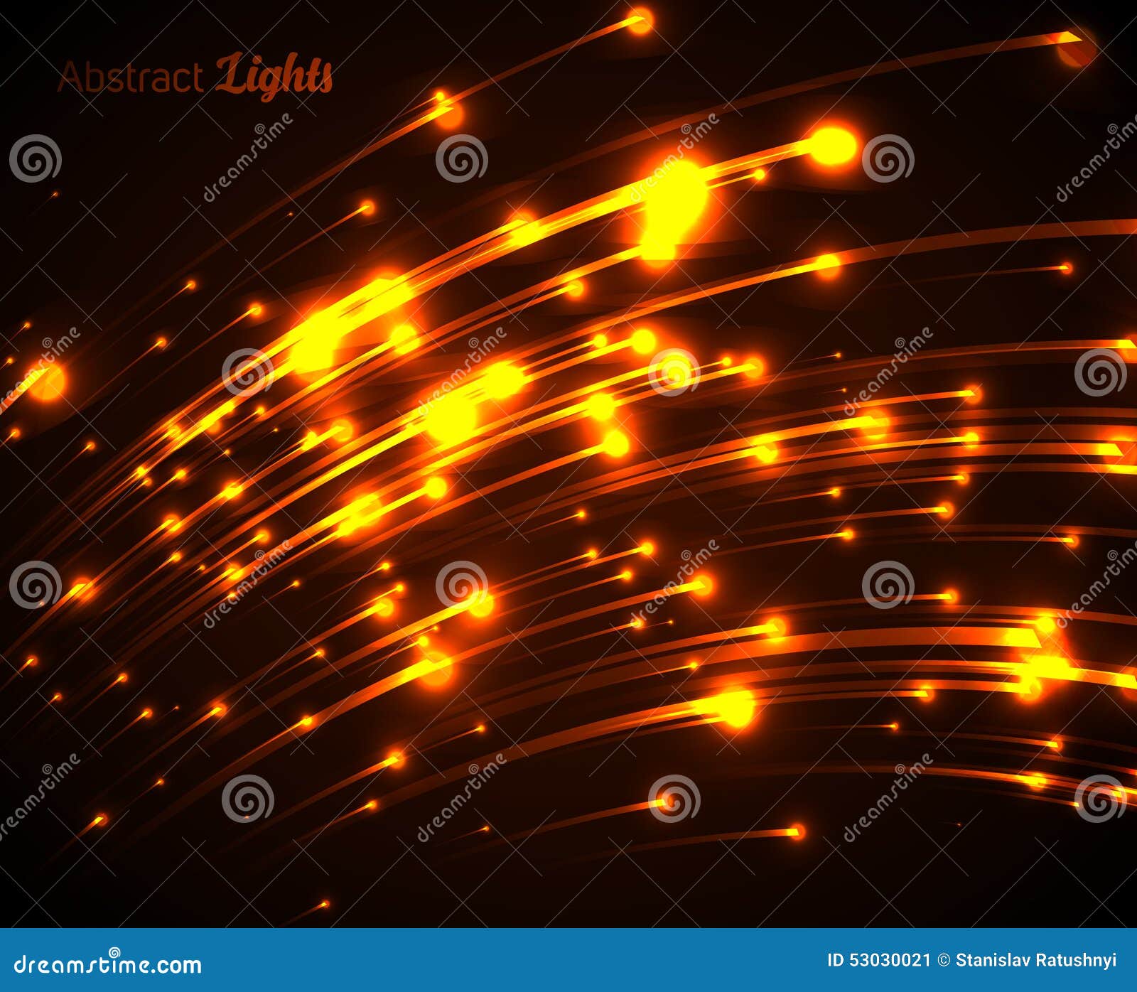 Orange neon light rays stock vector. Illustration of metior - 53030021