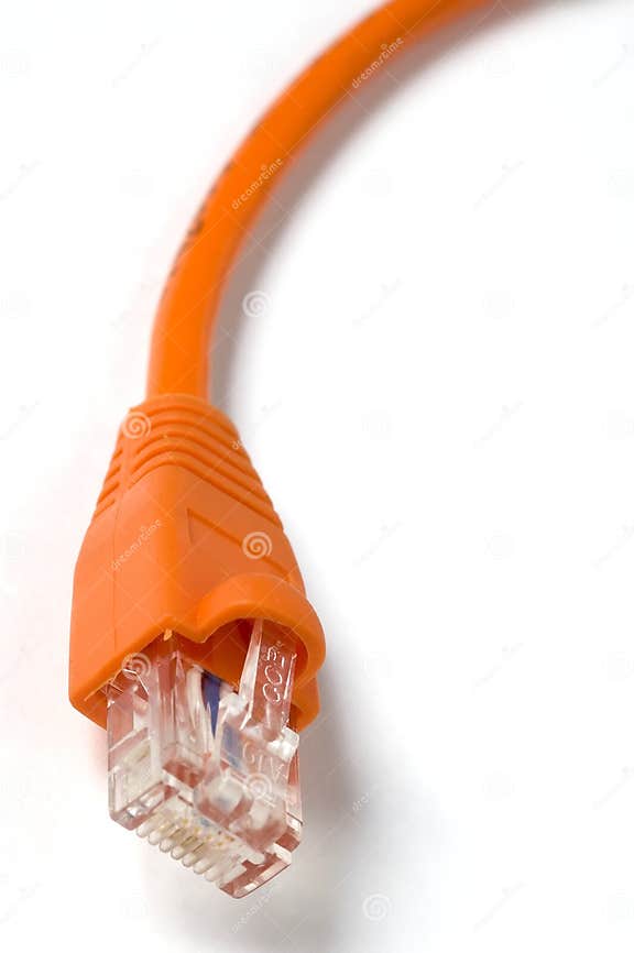 Orange Network Cable stock image. Image of cable, line - 1645961