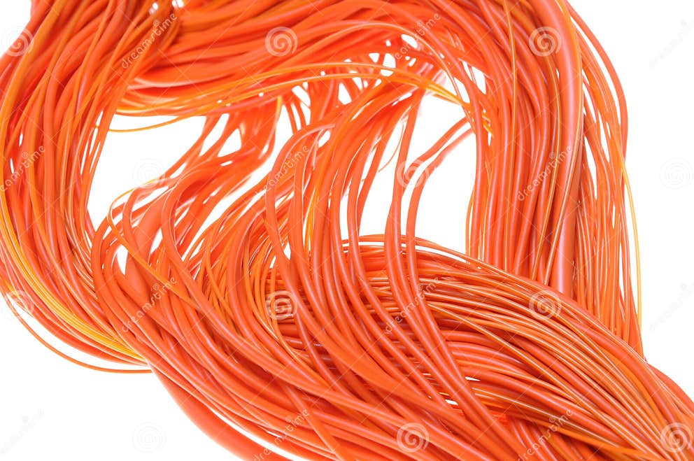 Orange network cables stock image. Image of artery, curl - 28292049
