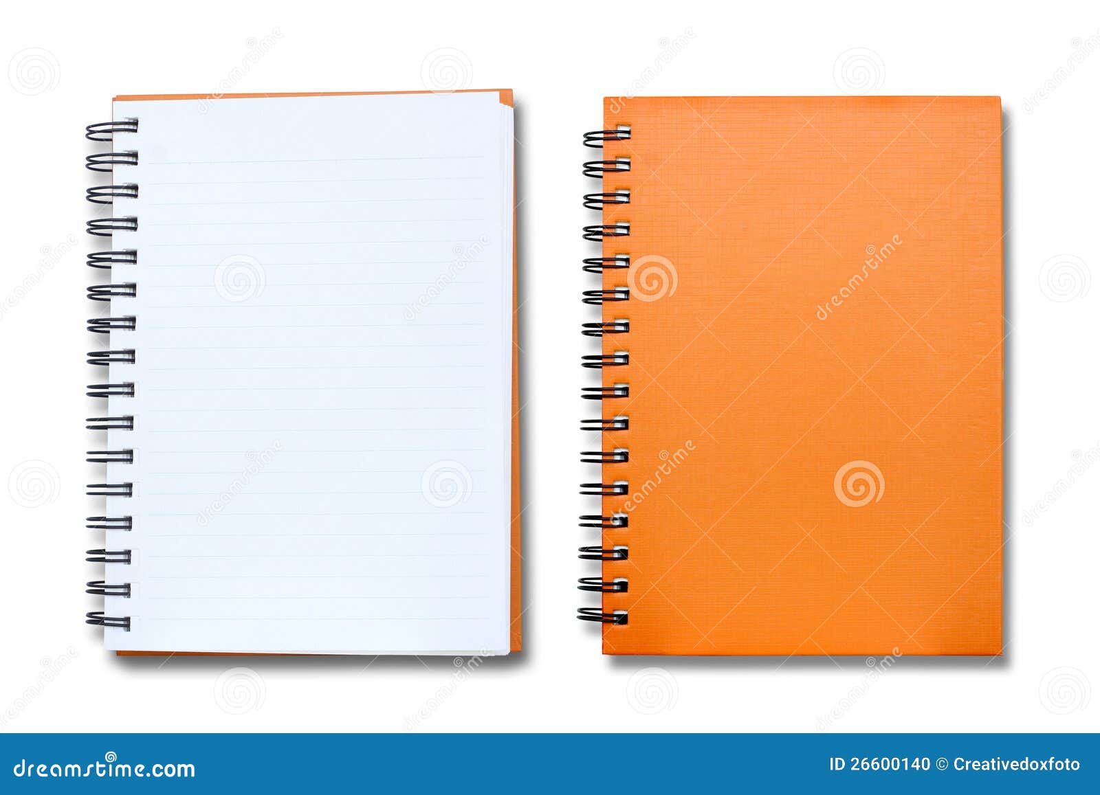 Orange note book stock photo. Image of binder, notebook - 26600140