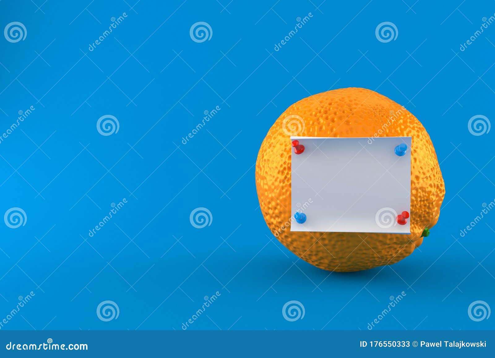 Orange with note stock illustration. Illustration of fresh - 176550333