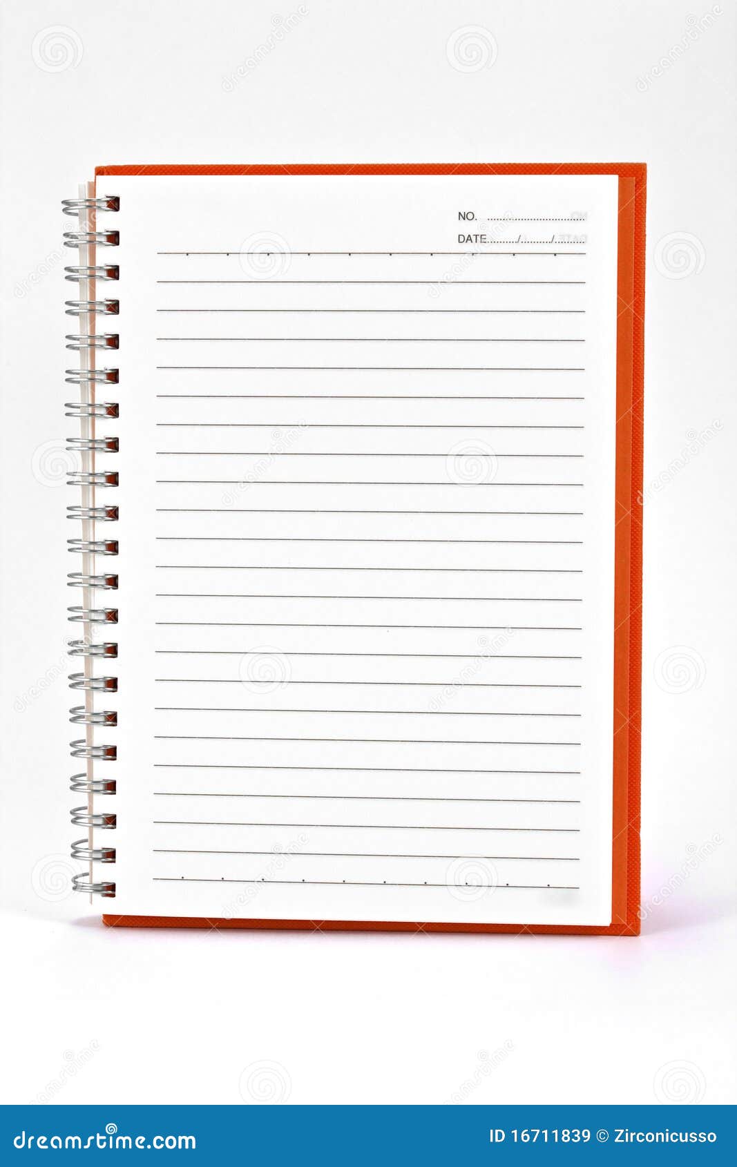 Orange notebook stock image. Image of curl, document - 16711839