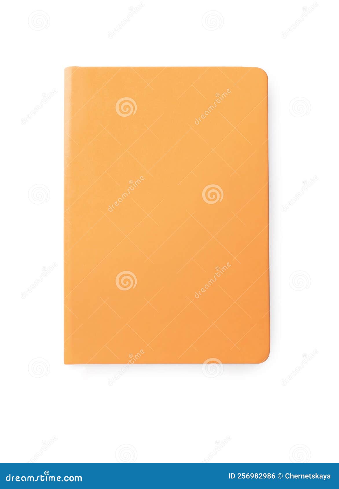 Orange Notebook Isolated on White, Top View Stock Photo - Image of ...