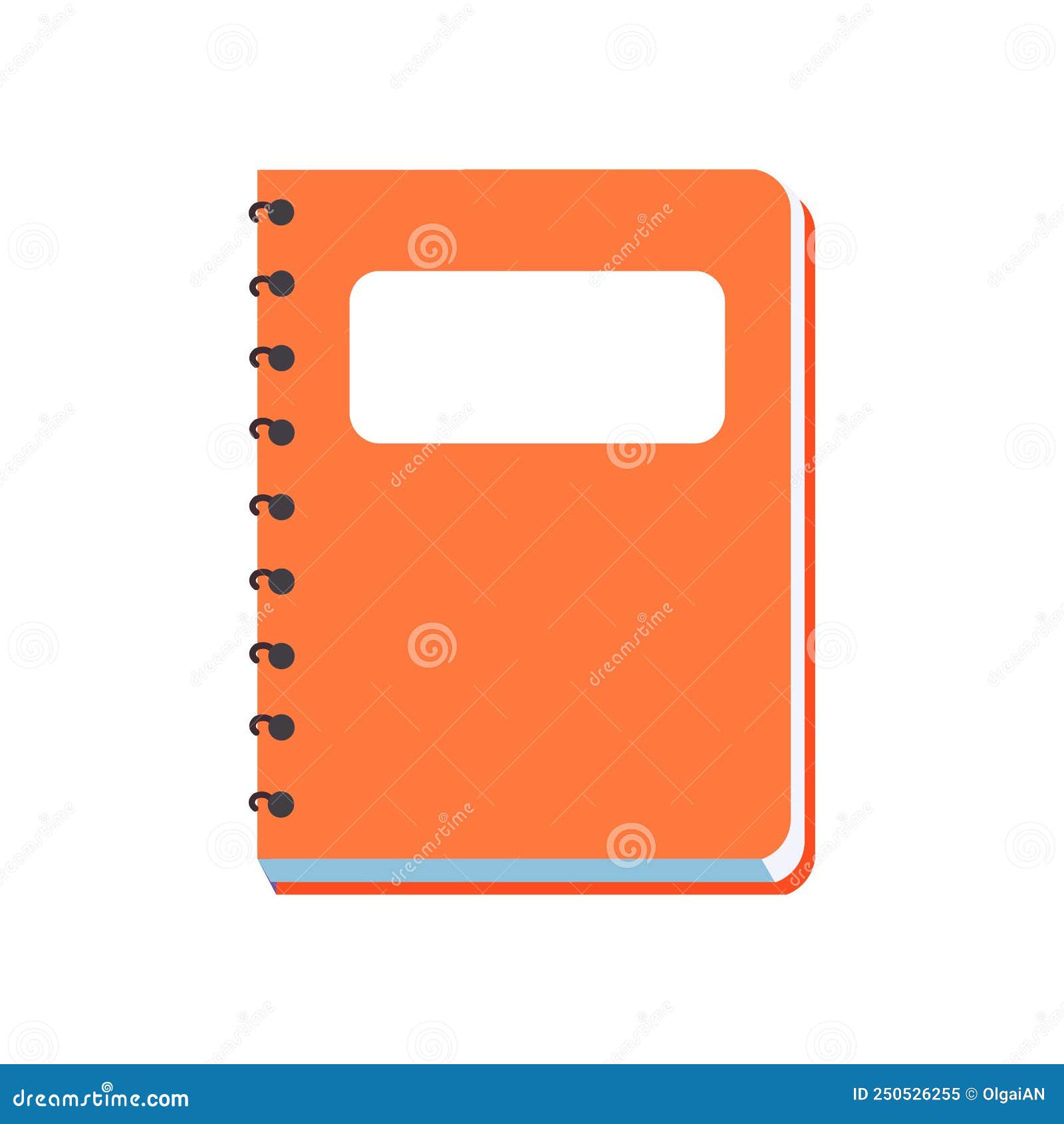 Orange Notebook with Rings. Notebook Stock Vector - Illustration of ...