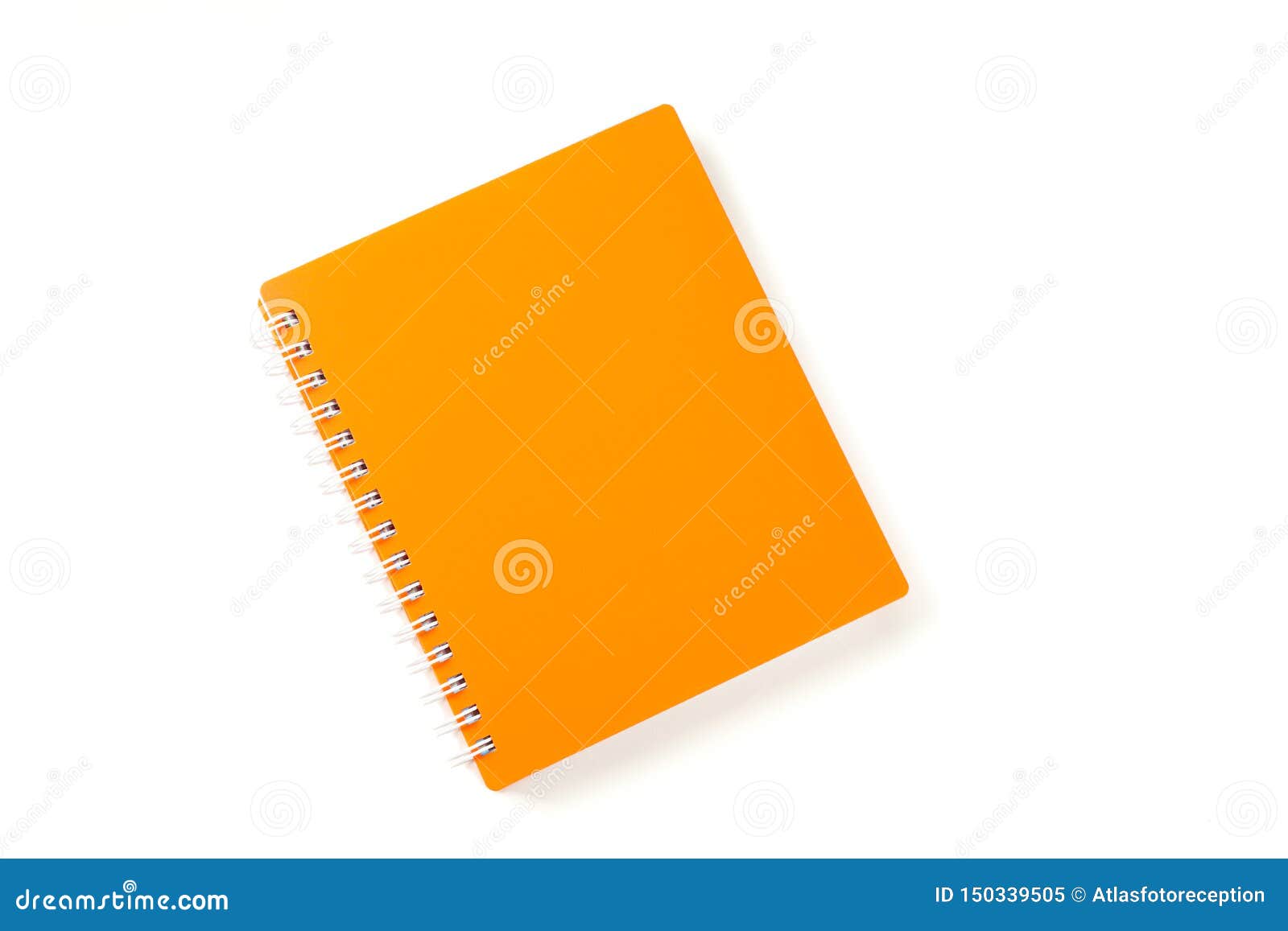 Orange Notebook with Space for Text Isolated on White Background Stock ...