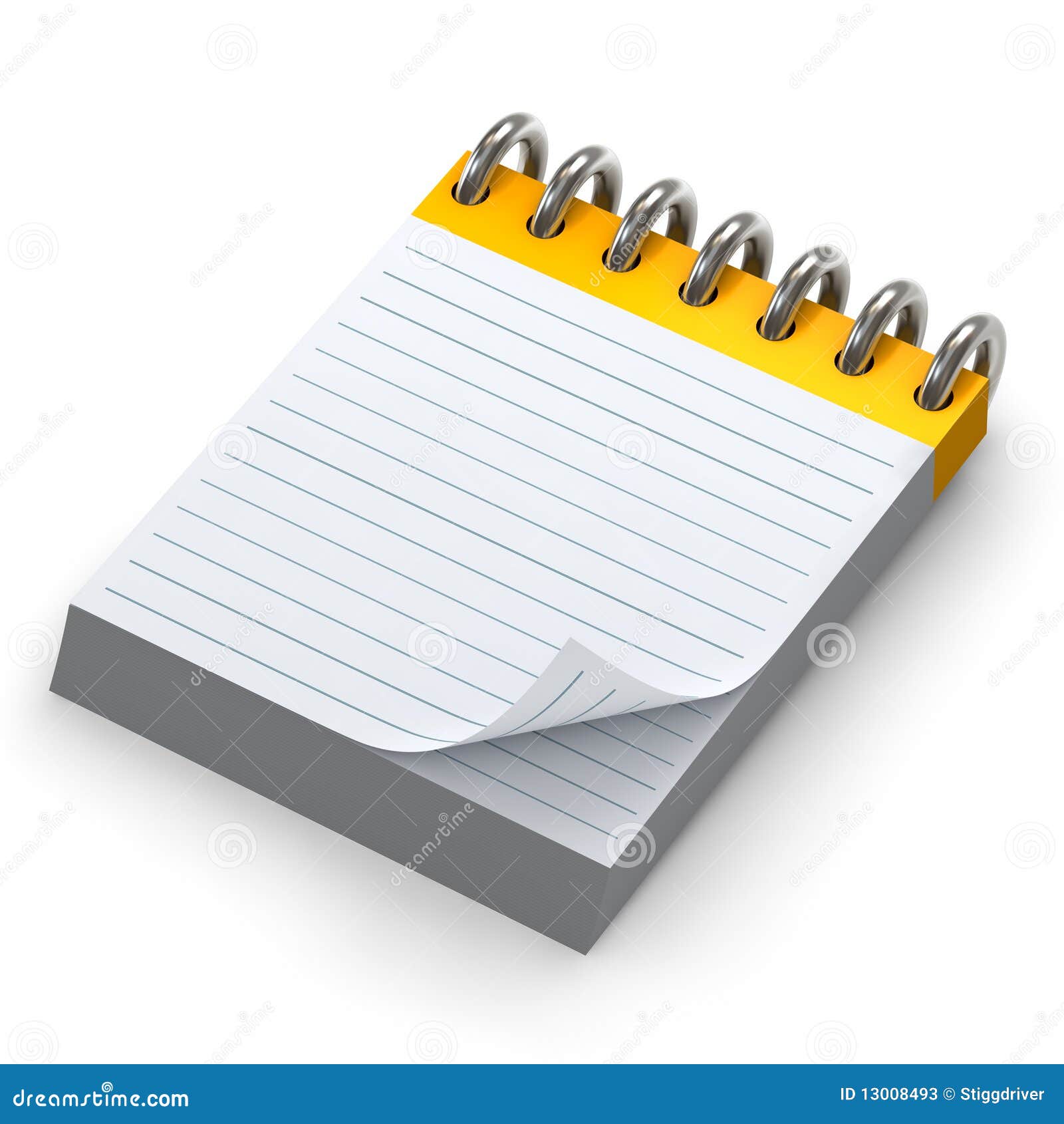 Orange Notepad stock illustration. Illustration of education - 13008493