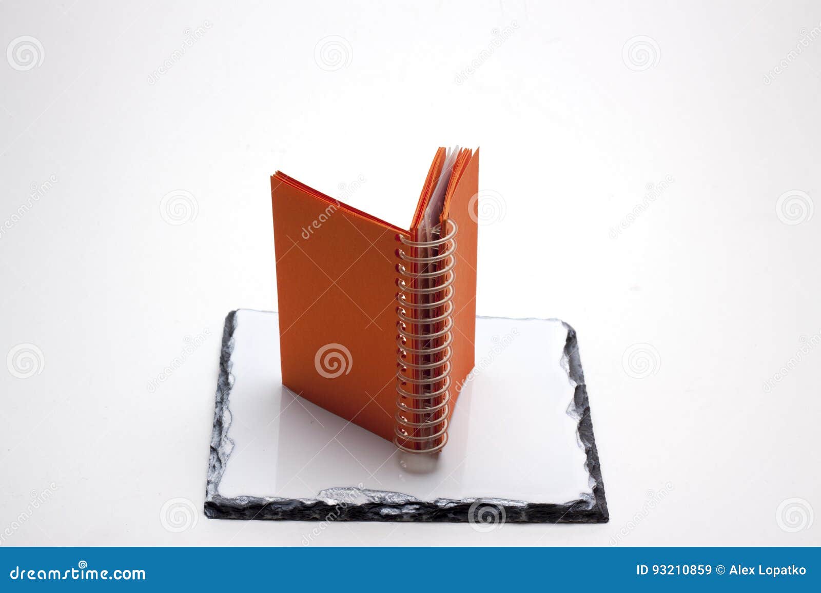Orange notepad stock image. Image of school, clipping - 93210859