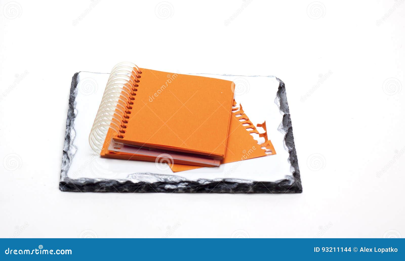 Orange notepad stock photo. Image of clipping, cover - 93211144