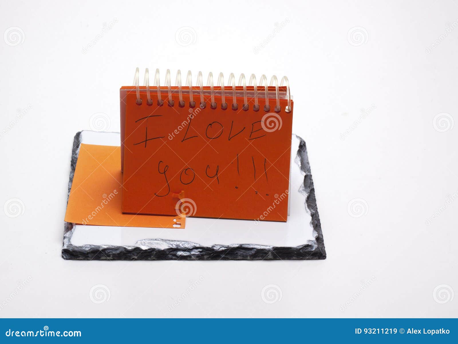Orange notepad stock image. Image of book, space, school - 93211219