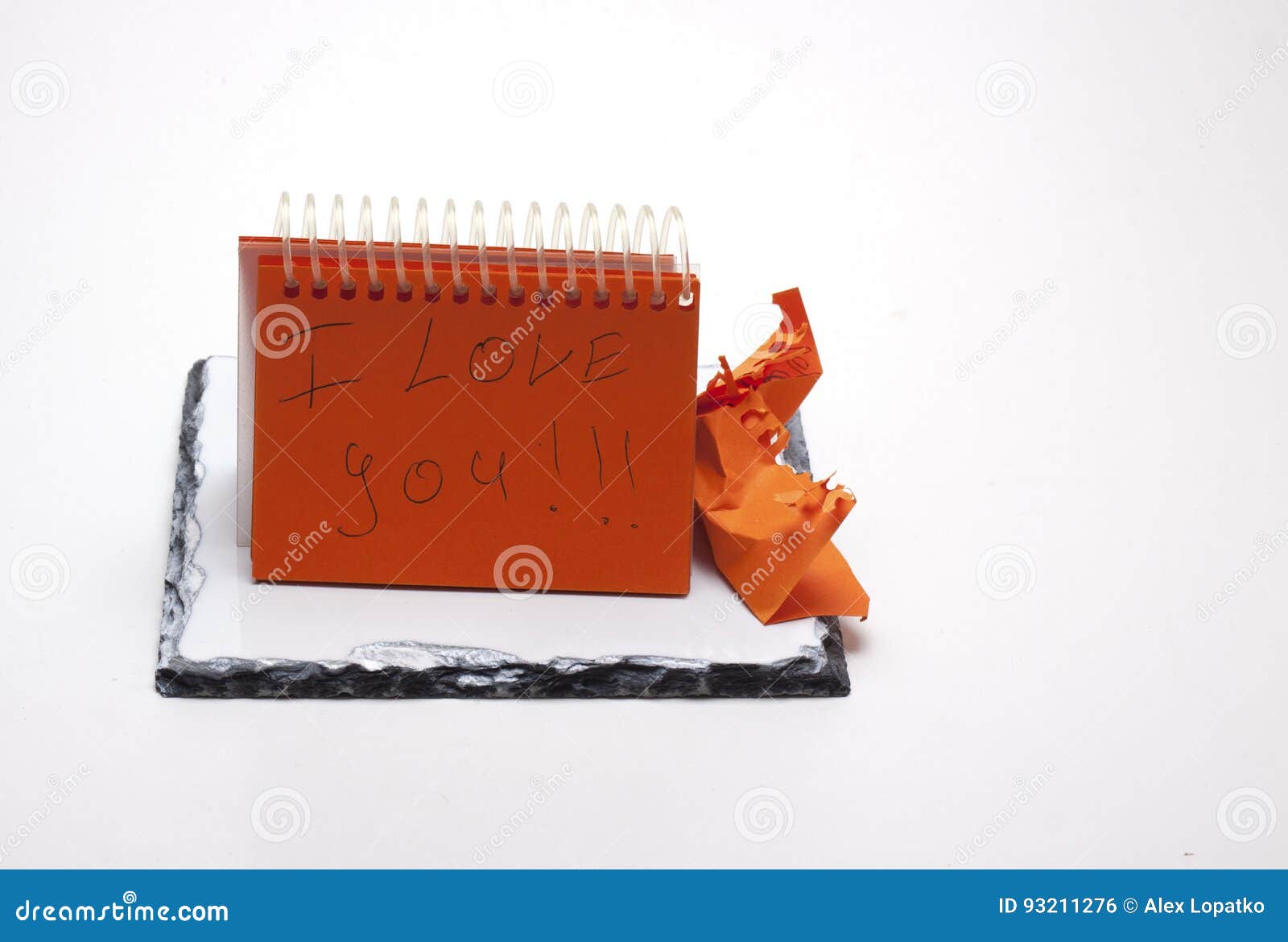 Orange notepad stock photo. Image of page, note, message - 93211276
