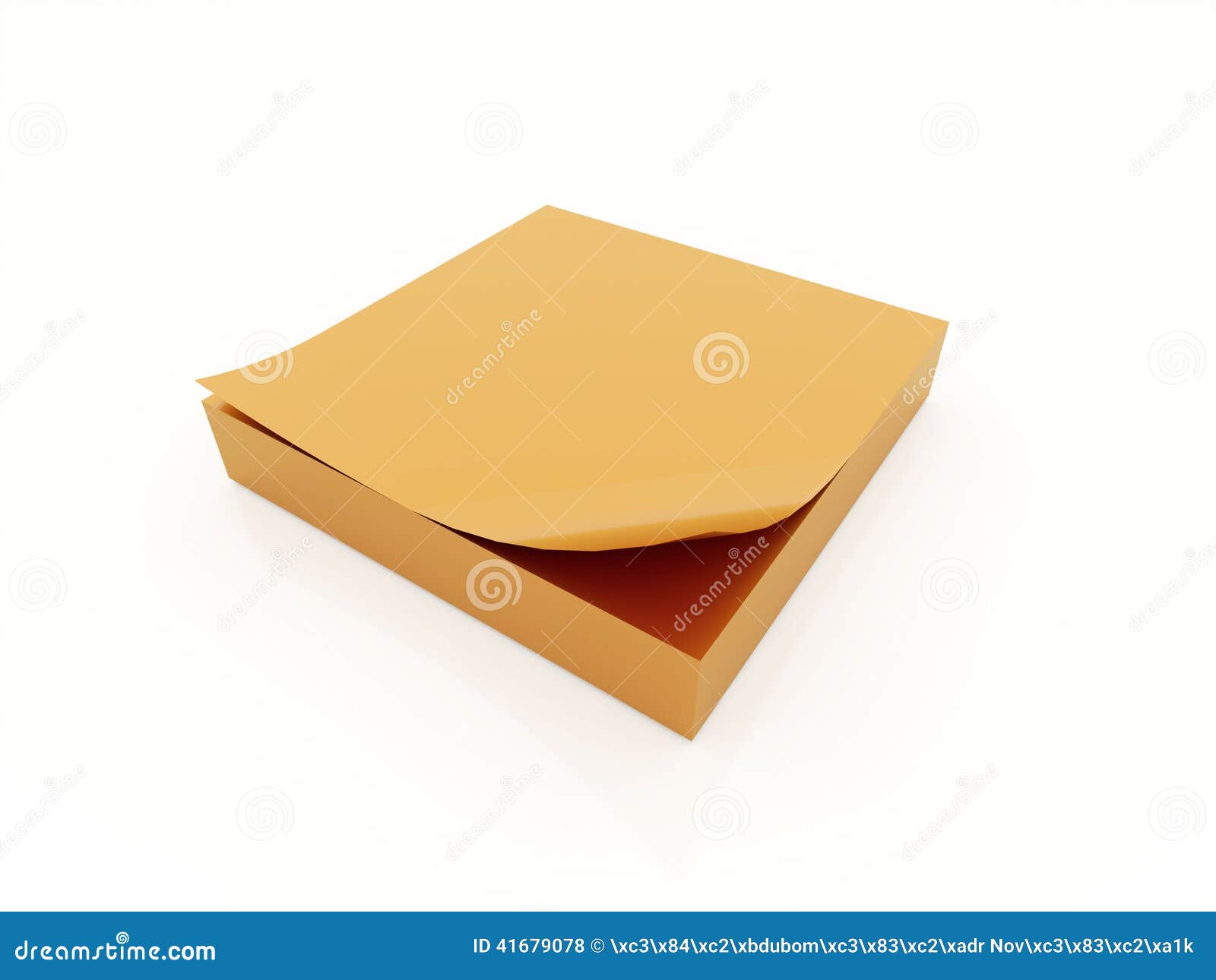 Orange Notes Paper Isolated Stock Illustration - Illustration of notice ...
