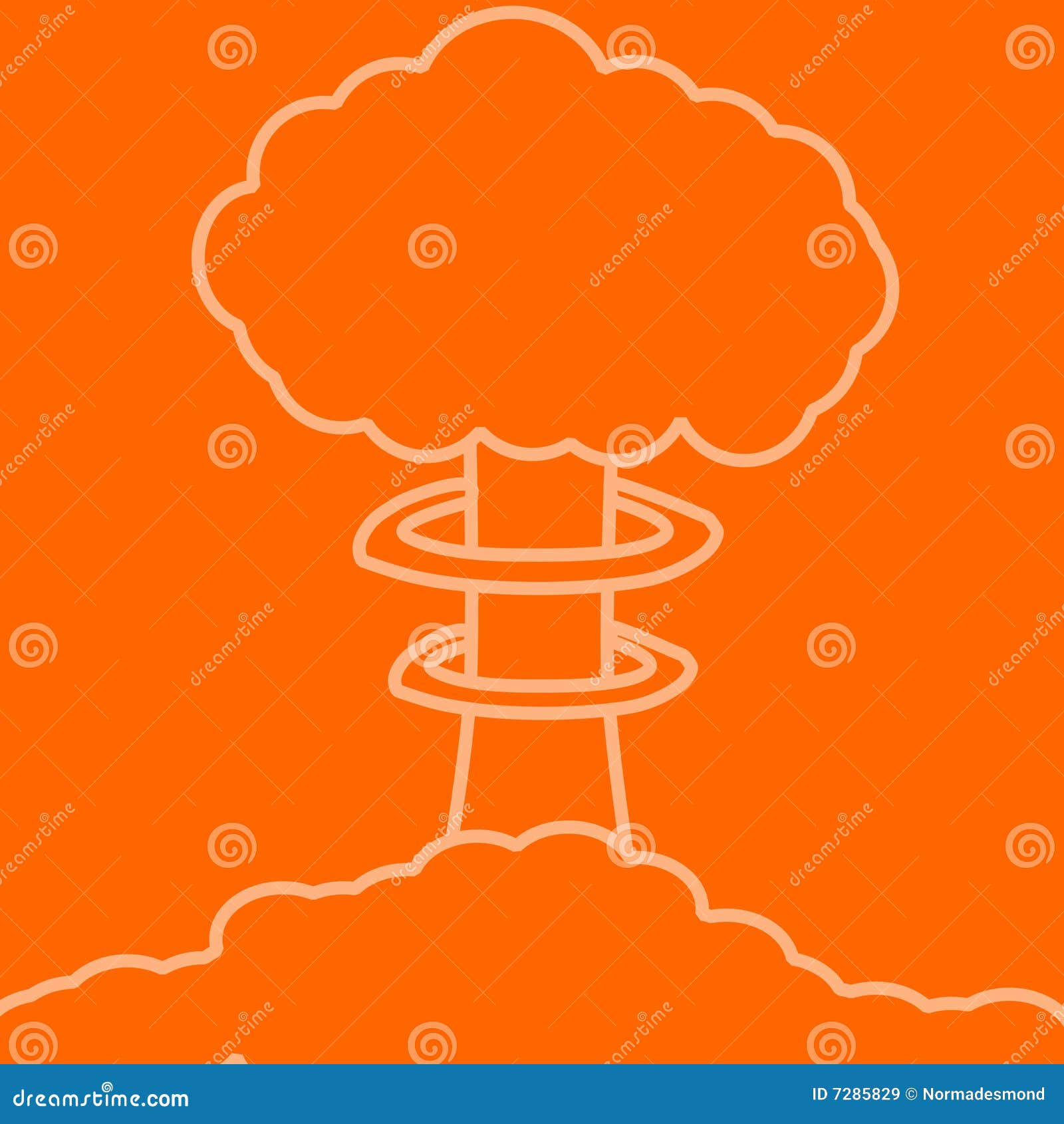 Nuclear Mushroom Cloud Sketch Vector Illustration | CartoonDealer.com ...