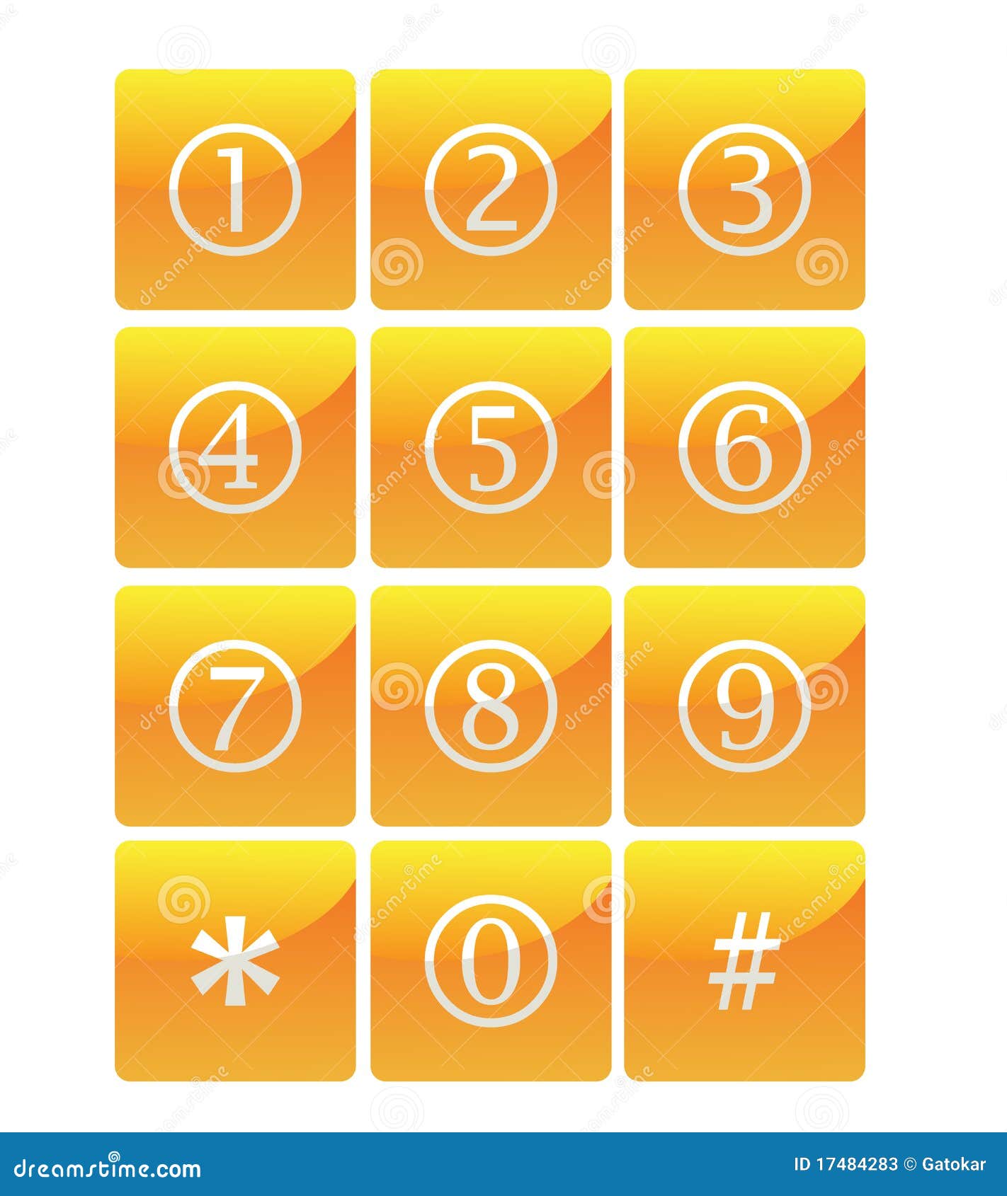 Orange Numbers stock vector. Illustration of polished - 17484283