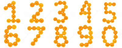 Orange numbers stock photo. Image of numbers, five, collection - 7452552