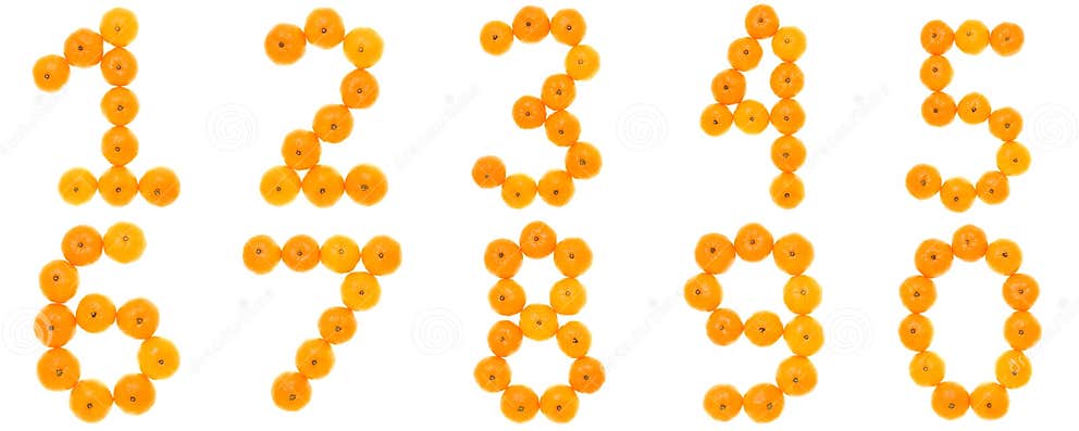 Orange numbers stock photo. Image of numbers, five, collection - 7452552