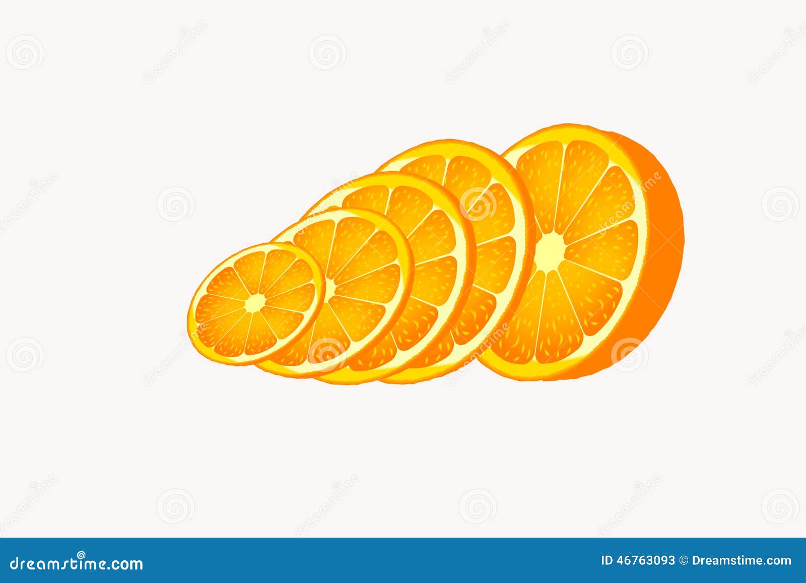 Orange Object Circle Food Slice Stock Illustration - Illustration of ...