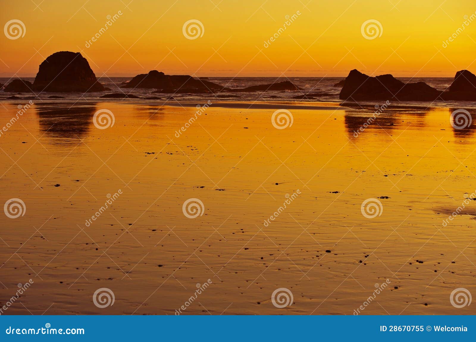 Orange Ocean Sunset stock image. Image of nature, horizon - 28670755