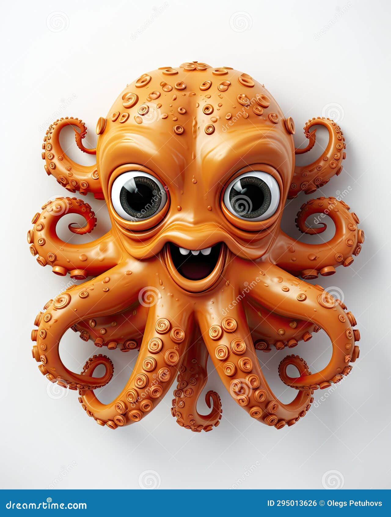An Orange Octopus Mask with Eyes and a Smile on it S Face. Generative ...