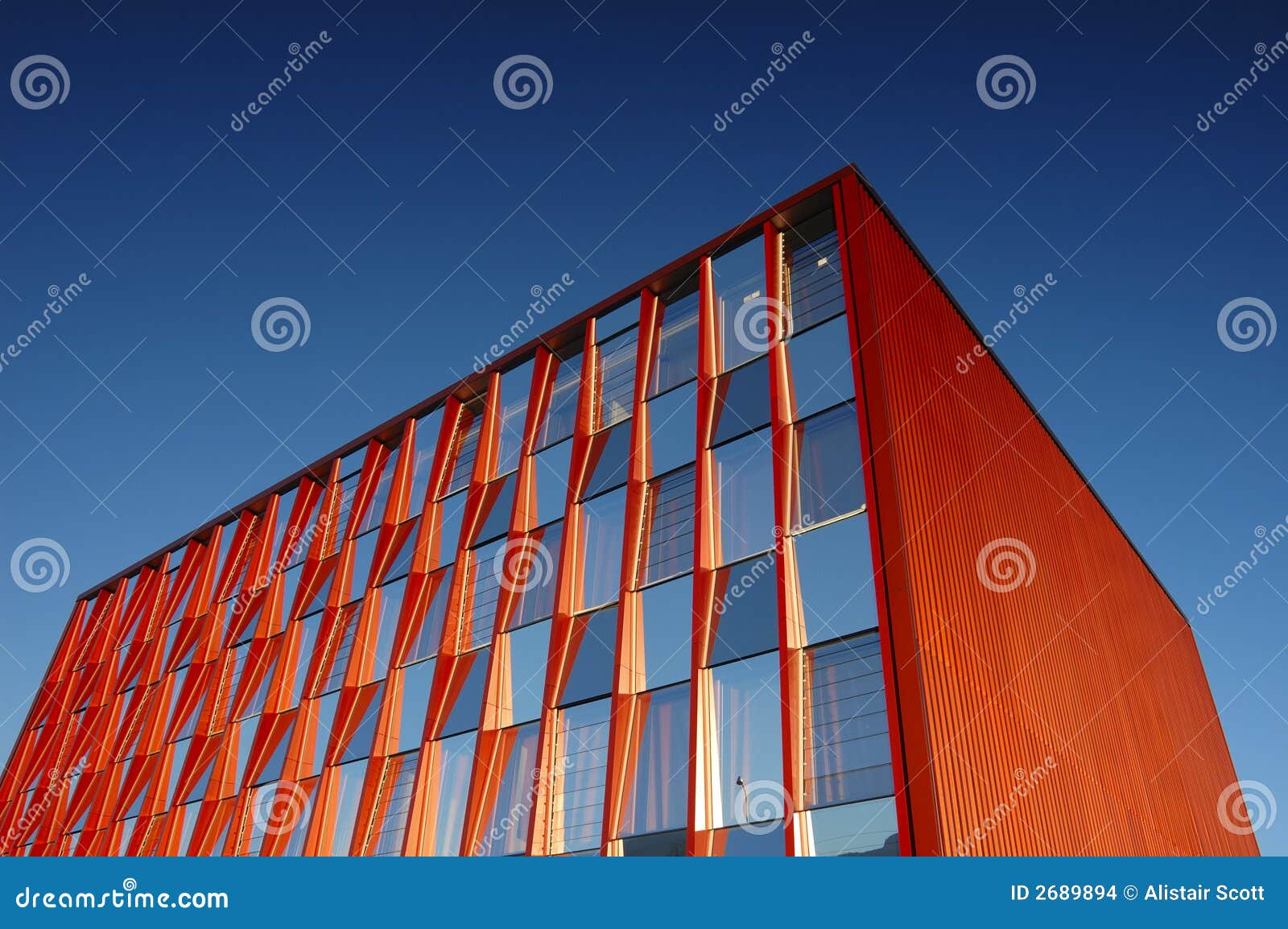Orange office block stock photo. Image of color, frontage - 2689894