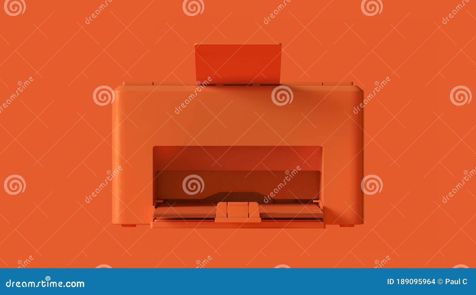 Orange Office Desktop Printer Stock Illustration - Illustration of ...