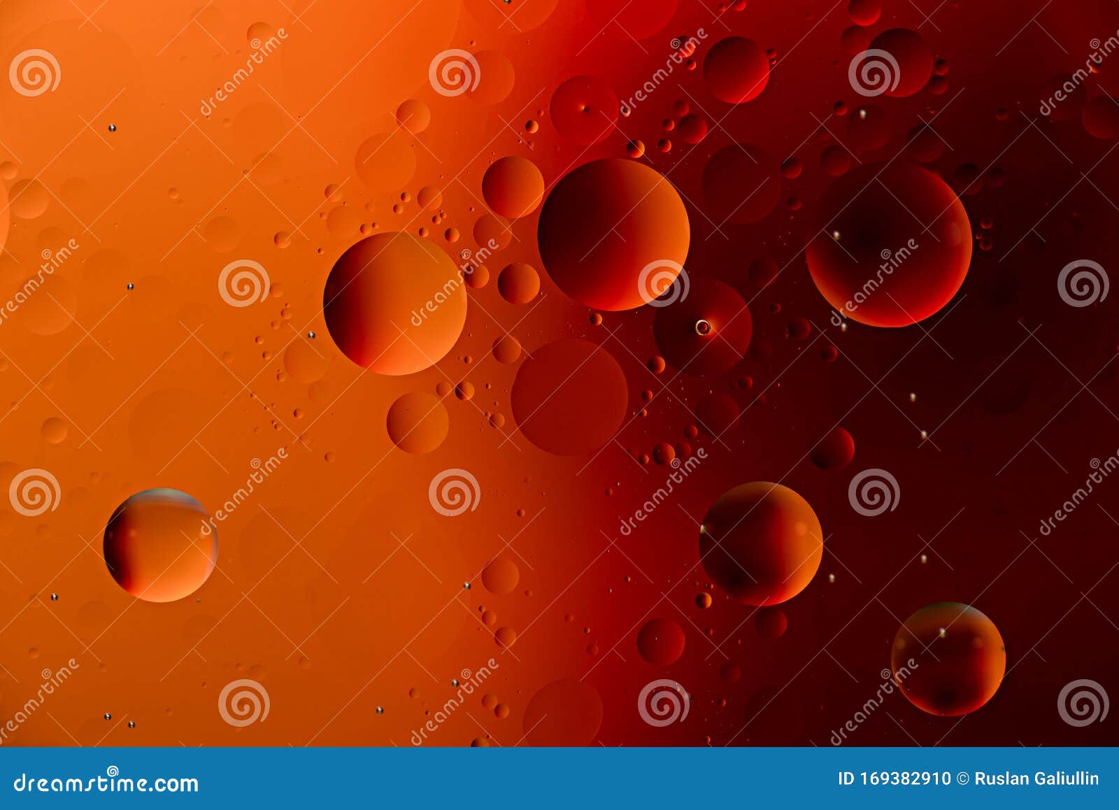Orange Oil Drops on Water Surface with Effect Duotone Stock Photo ...