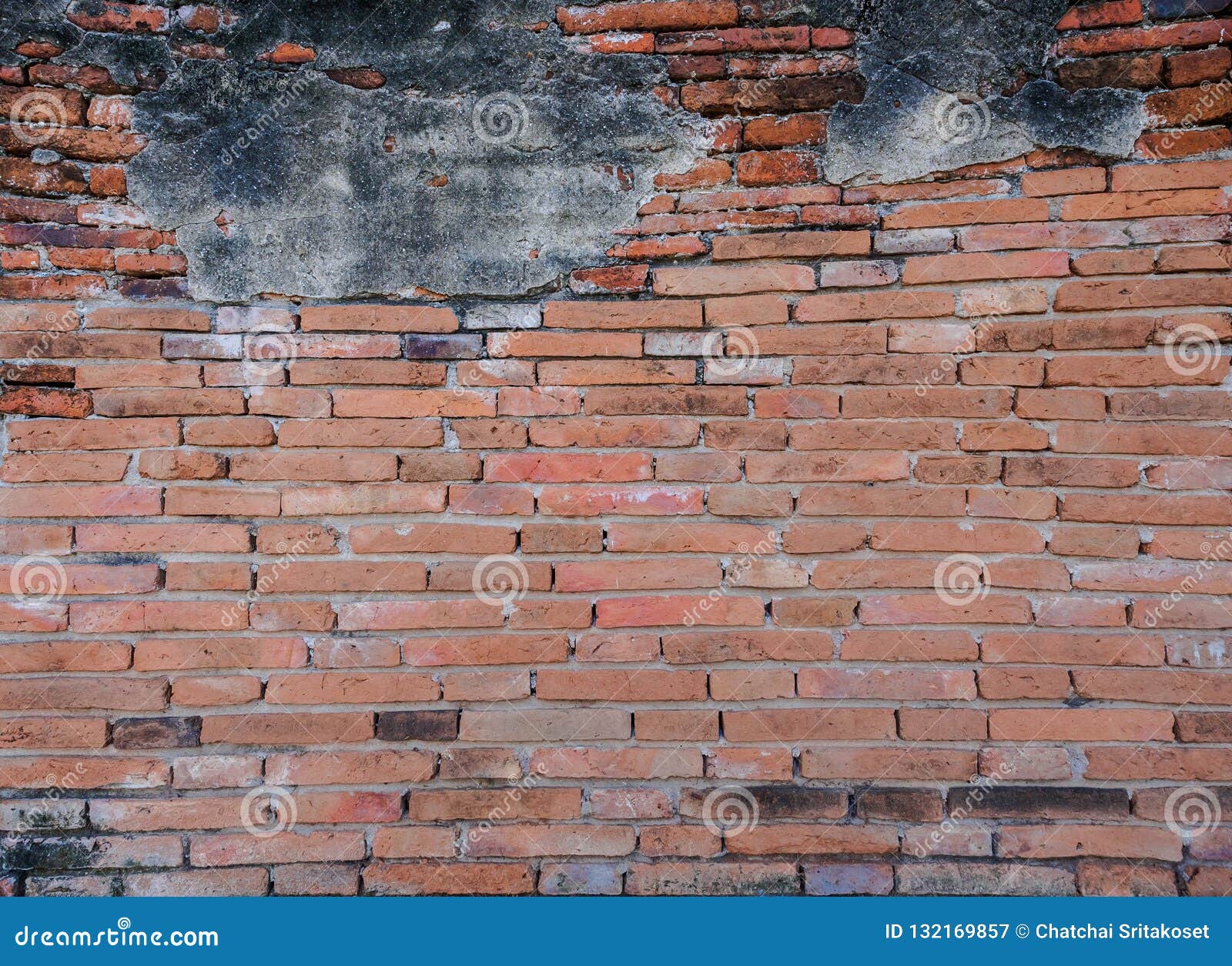 Orange old brick wall stock image. Image of brown, texture - 132169857