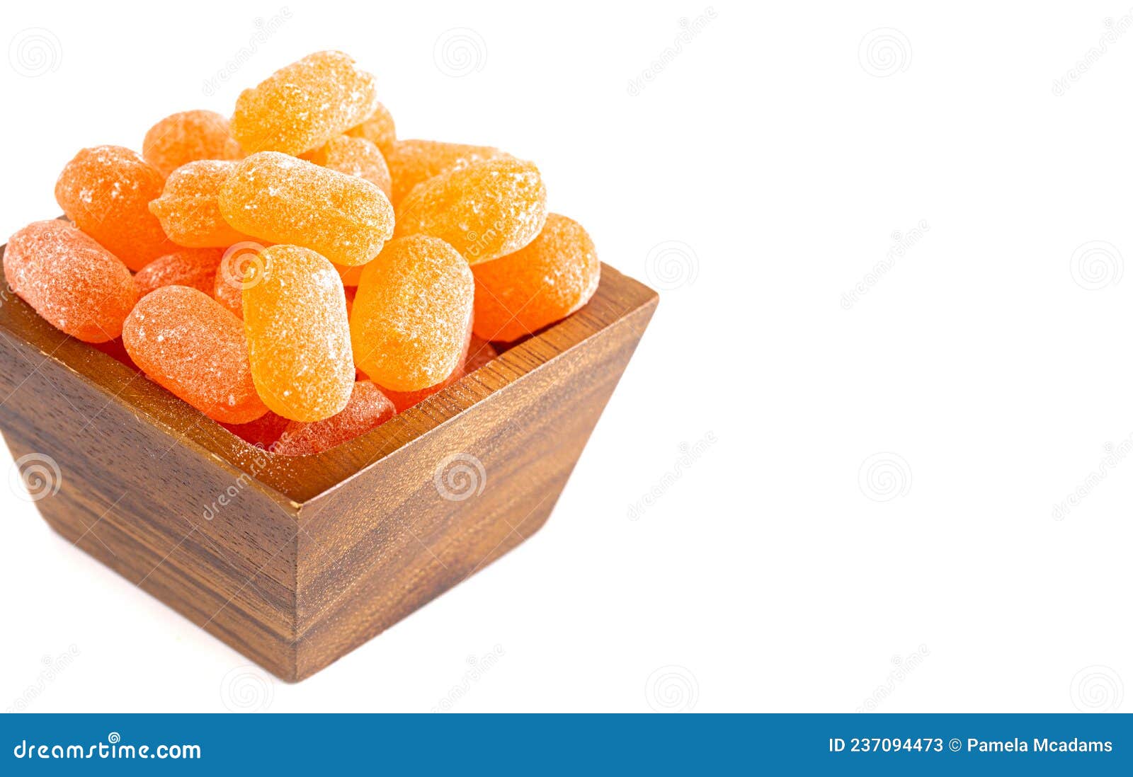 Orange Old Fashioned Hard Candies on a White Background Stock Image ...
