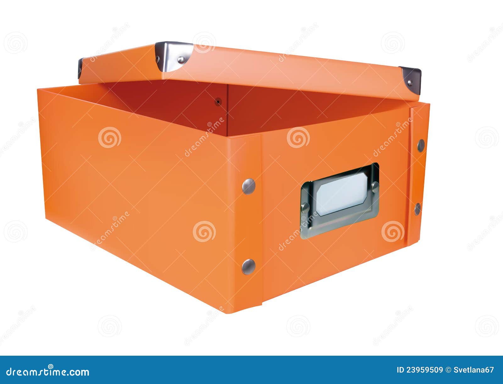Orange opened storage box stock vector. Illustration of present - 23959509